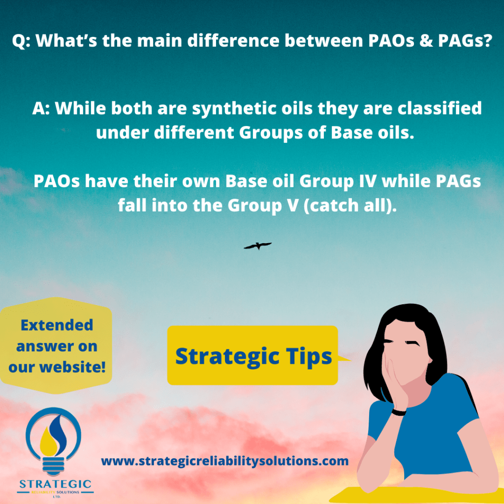 PAOs vs PAGs - Strategic Reliability Solutions Ltd